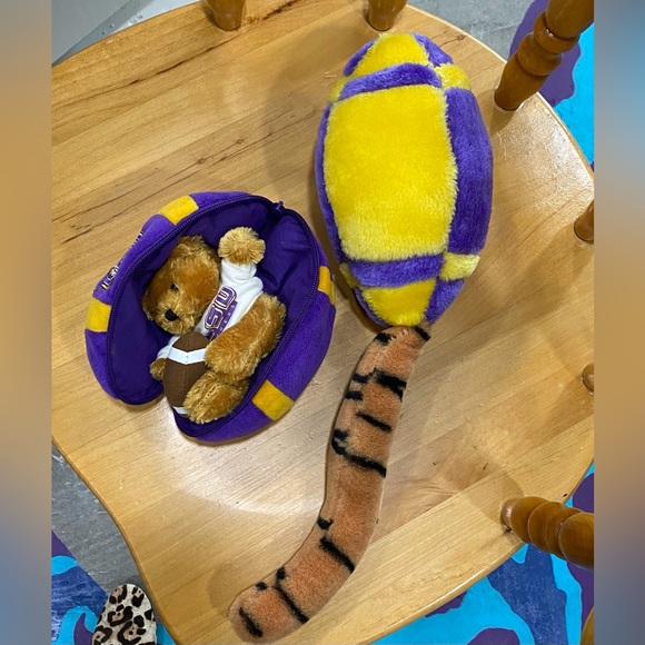 LSU | Toys | Lot Of 2 Lsu Tigers Purple And Gold Plush Footballs For ...
